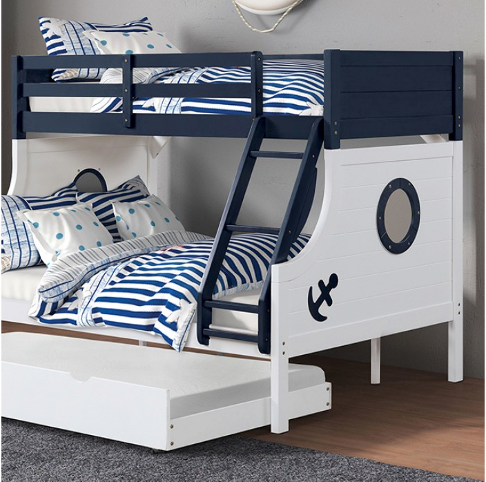 Nautia Sailor Bunk Bed (Blue/White) – Fully Furnished