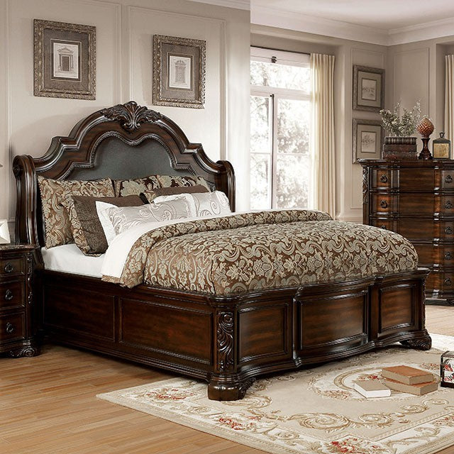 Espresso king bed store