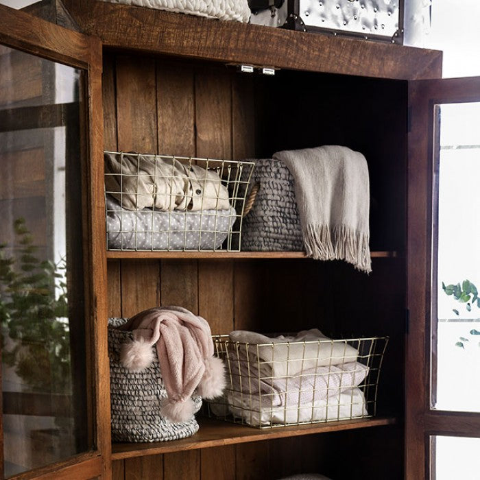 Galanthus Rustic-style Bookcase (Natural) – Fully Furnished